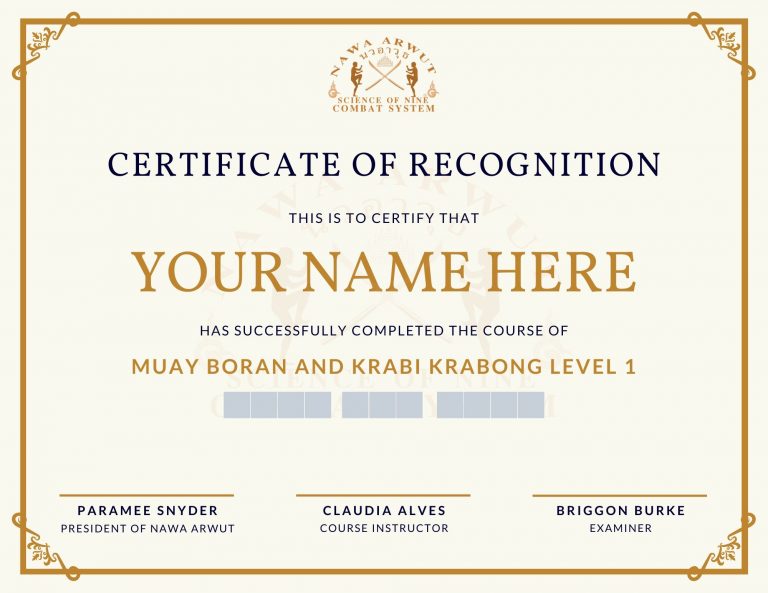 CERTIFICATE – Kru Pol Official